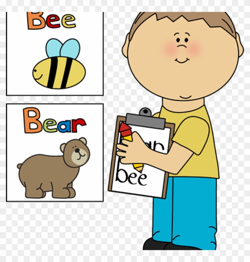 Kids Writing Clipart Boy Writing Words On Clipboard - Writing Words ...