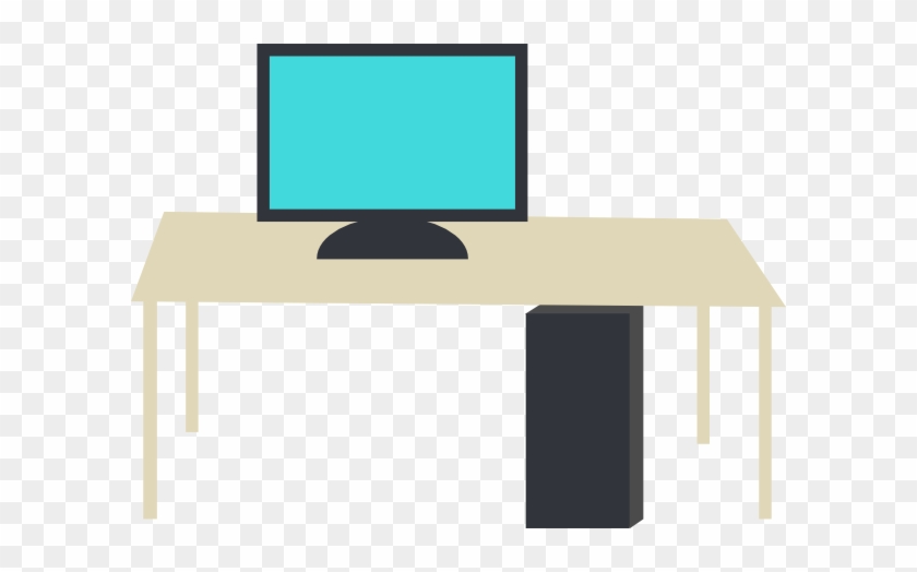 Beautiful Ideas Clip Art Computer Desk An Office With - Desk With ...