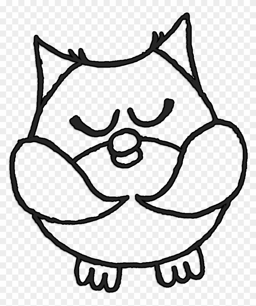 Black And White Owl Clip - Clip Art - Full Size PNG Clipart Images Download