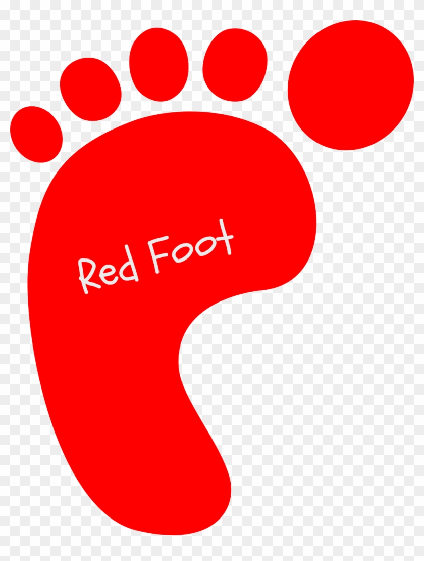 Big Foot Clipart Footstep - Red Baby Footprints - Full Size PNG Clipart ...