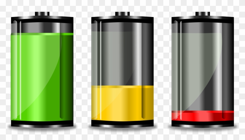 D Battery Clipart - Battery Level Icon Png - Full Size PNG Clipart ...