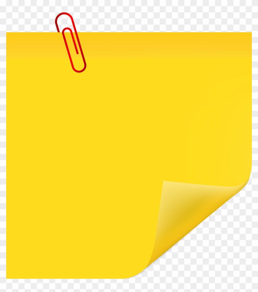 Sticky Note With Paperclip Png Clip Art - Post It With Paperclip Clip ...