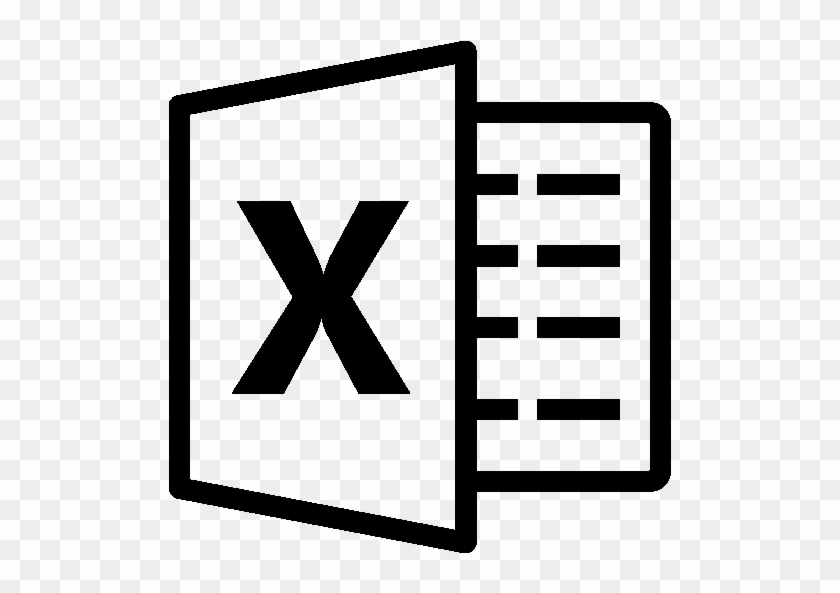 Pixel - Microsoft Excel Logo Black And White - Full Size PNG Clipart Images Download