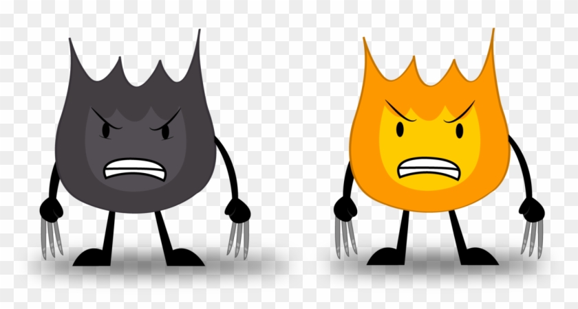 Metal Firey And Firey By F T Bing Lin - Battle For Dream Island Firey - Full Size PNG Clipart ...