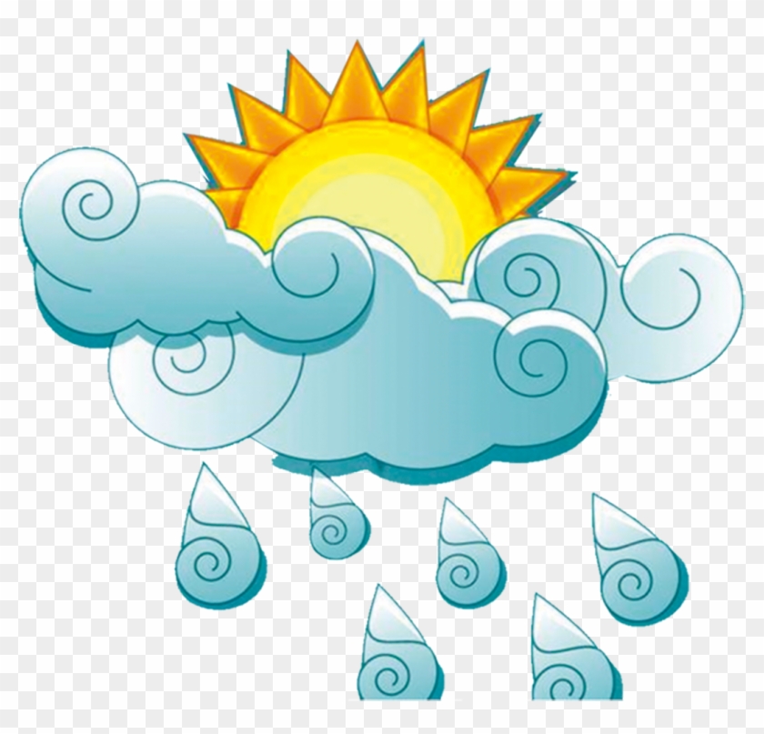 Creative Cartoon Sun Rain - Creative Cartoon Sun Rain - Free ...