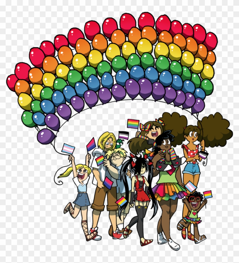 Pride March By Abwingz - Cartoon - Free Transparent PNG Clipart Images ...