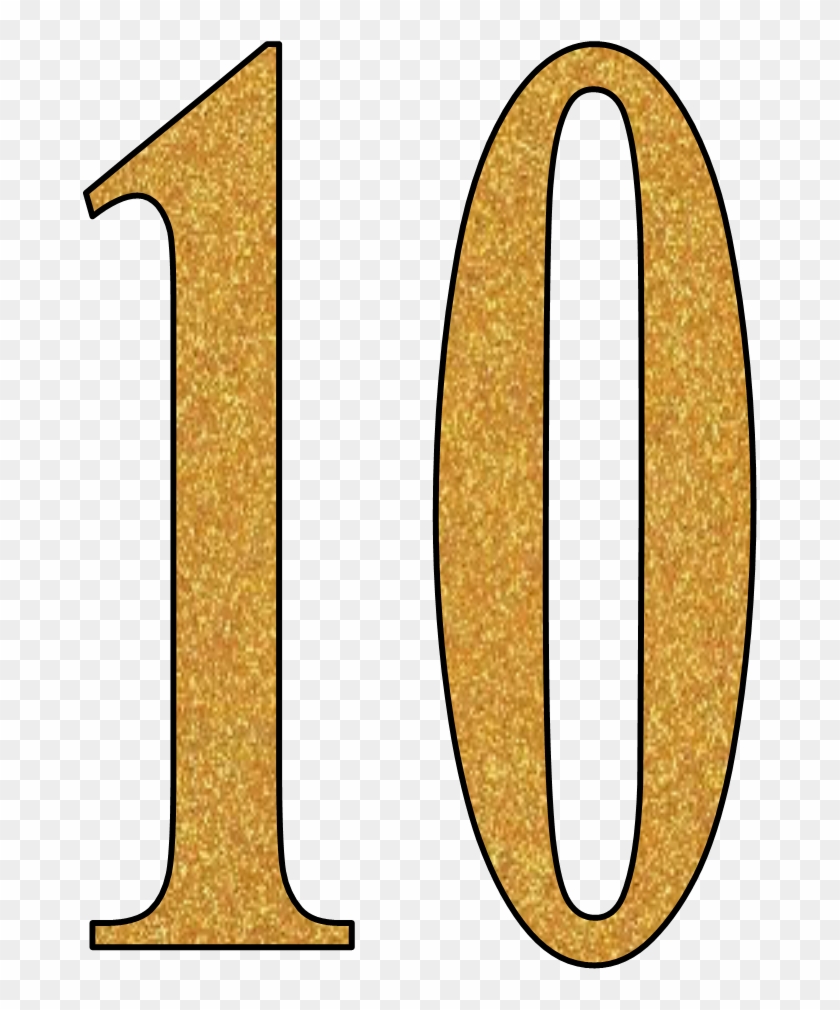 Glitter Gold - Gold Glitter Number 10 - Full Size PNG Clipart Images ...