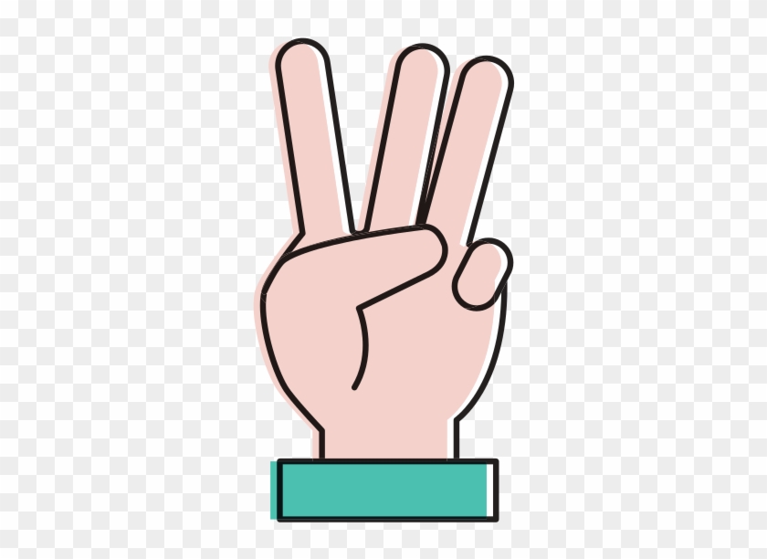 Hand Counting Three On Fingers - Finger - Full Size PNG Clipart Images ...