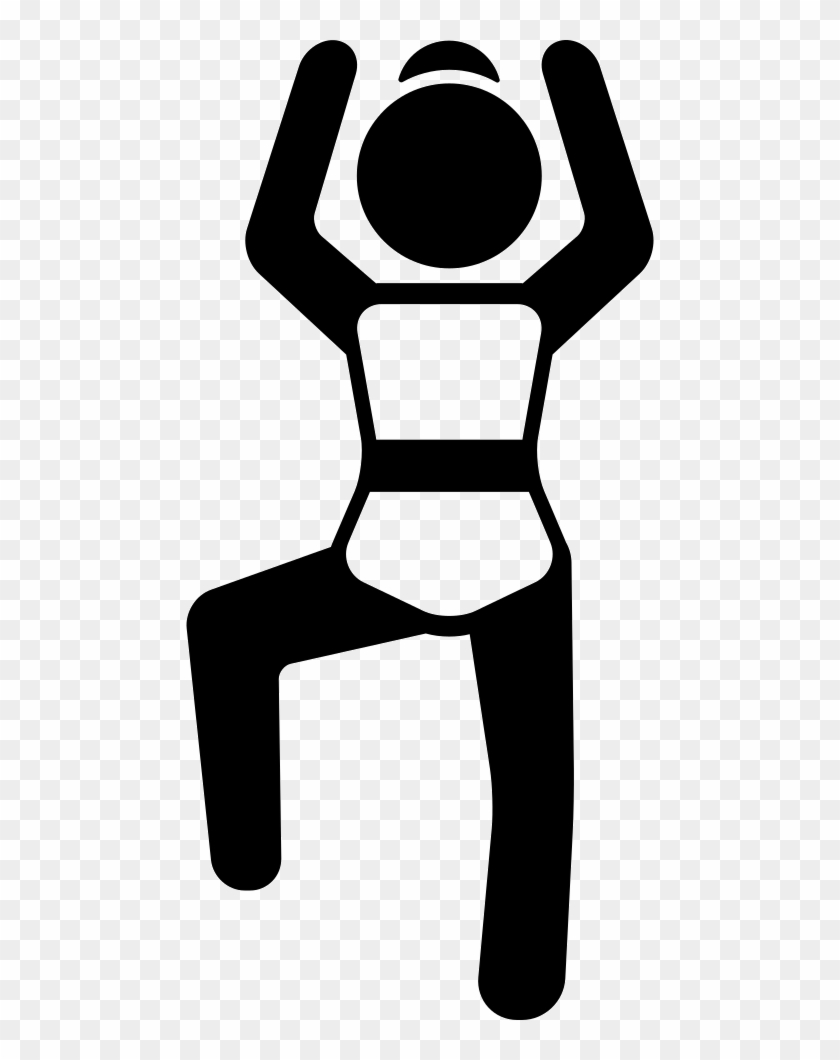Woman Flexing Arms And One Leg Svg Png Icon Free Download - Human Leg ...