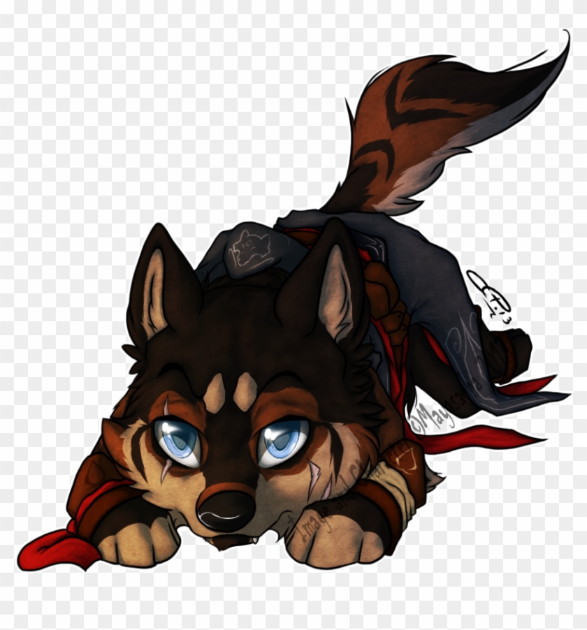The Chibi Bored Wolf - Cartoon - Free Transparent PNG Clipart Images ...