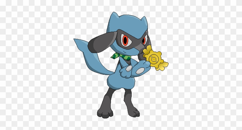 Riolu Mystery Dungeon Pixel Art By Shink2 - Cartoon - Free Transparent PNG Clipart Images Download