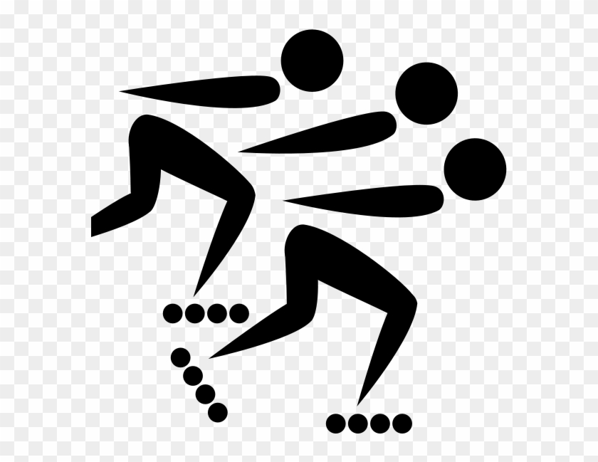 Inline Speed Skating Pictogram - Speed Roller Skating Logo - Full Size ...