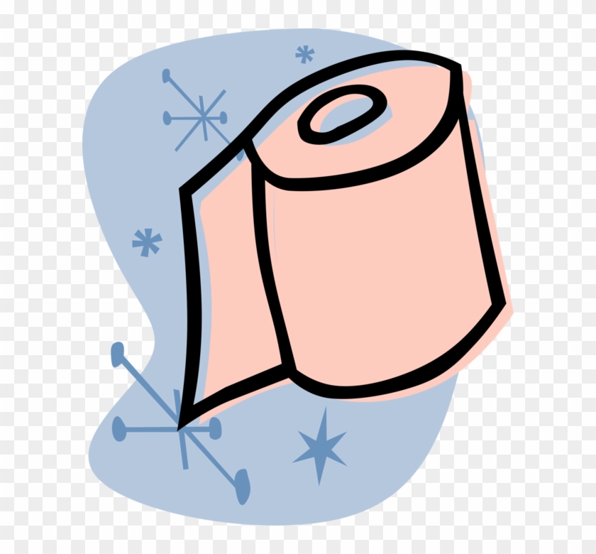 Vector Illustration Of Sanitary Toilet Tissue Or Toilet - Vector ...