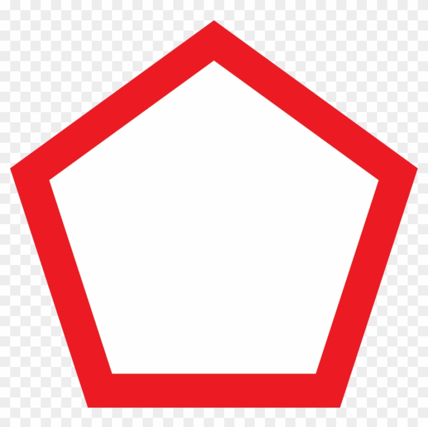 Pentagon Clipart Red - Red Pentagon Outline - Full Size PNG Clipart ...