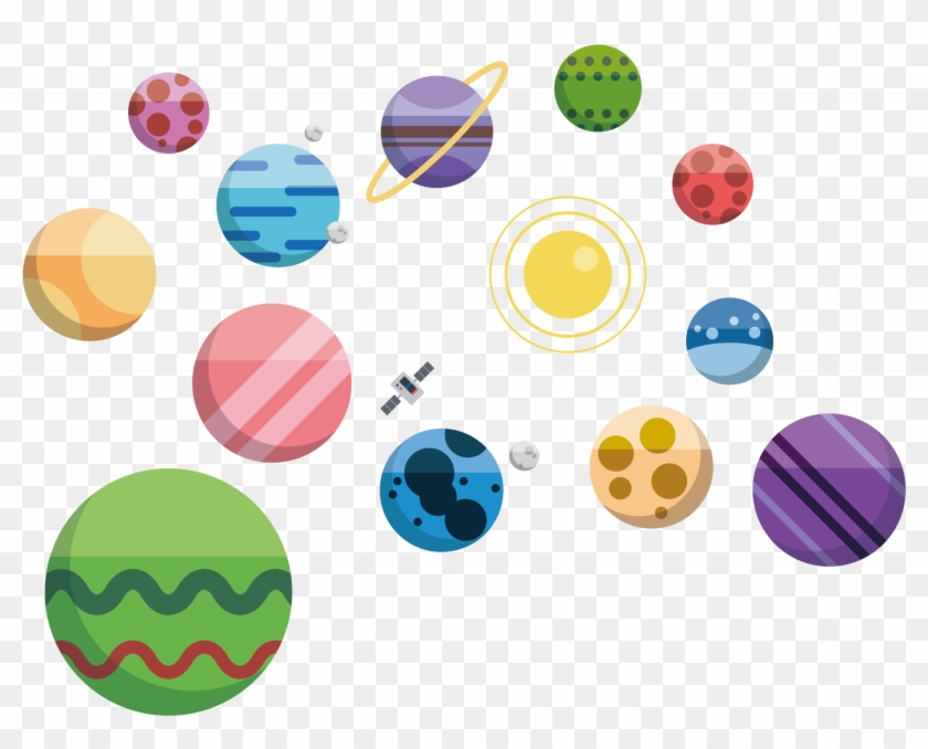 Cartoon Illustration - Colored Planet - Cartoon Illustration - Colored ...