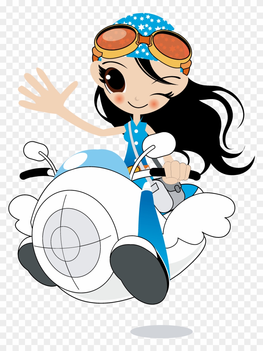 Motorcycle Cartoon Drawing - Cartoon - Free Transparent PNG Clipart ...