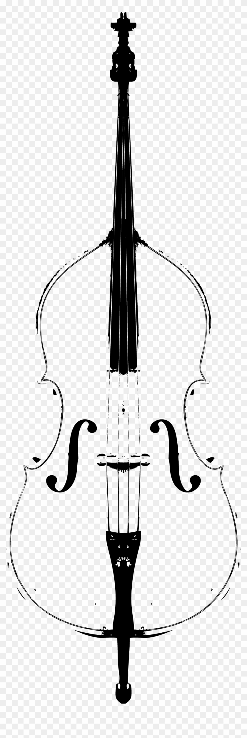 Upright Bass Lt - Outline Of A Cello - Full Size PNG Clipart Images ...