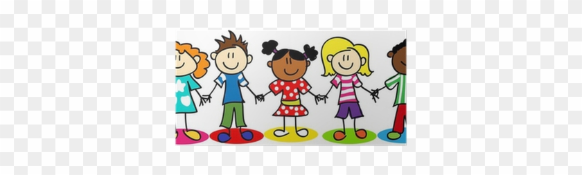 Stick Figure Ethnic Diversity Kids - Full Size PNG Clipart Images Download