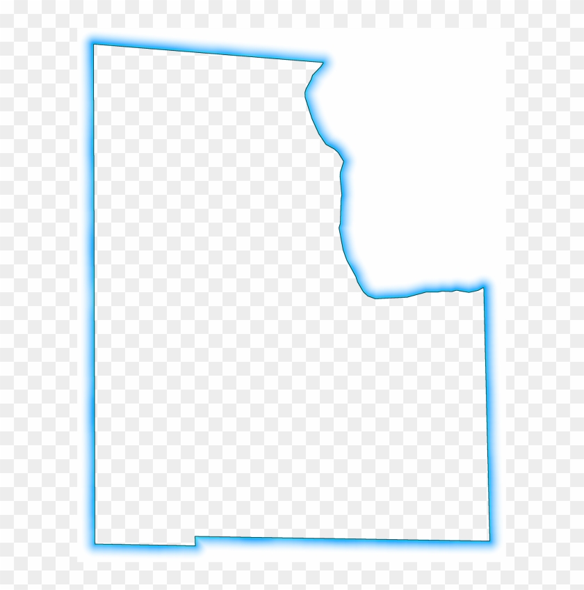 A Turquoise Glow Outline Map Of Baker - Flat Panel Display - Full Size ...