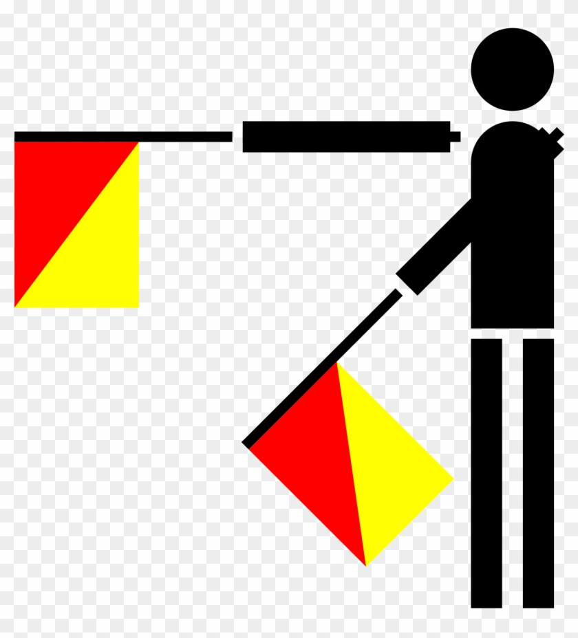 Free Vector Naval Semaphore Flag H Clip Art - O In Semaphore Flags - Full Size PNG Clipart ...