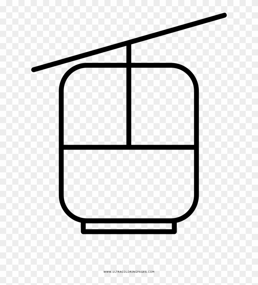 Cable Car Coloring Page - Drawing - Full Size PNG Clipart Images Download