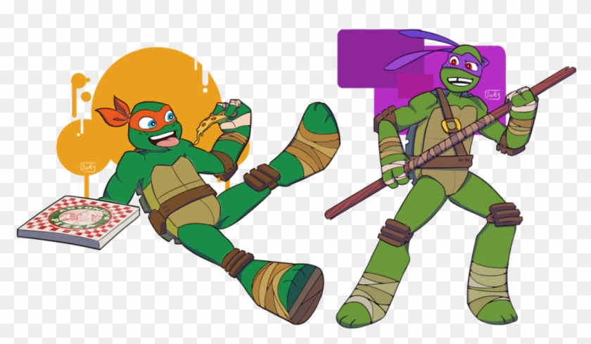 Cute Donnie & Mikey - Michaelangelo - Full Size PNG Clipart Images Download