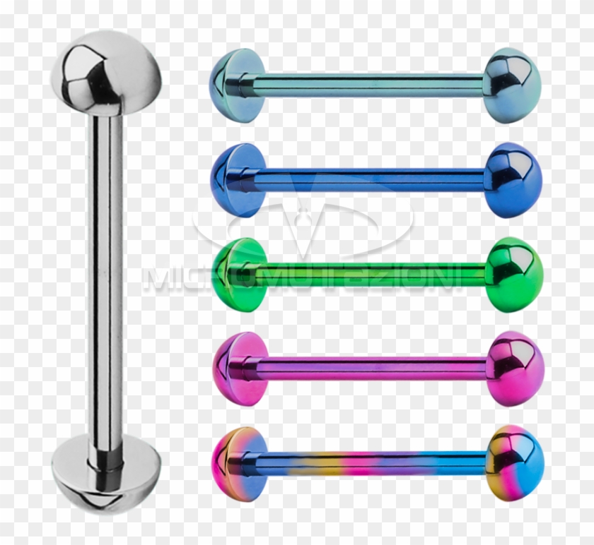 Titanium Half Balls Barbell Ear - Barbell - Full Size PNG Clipart ...