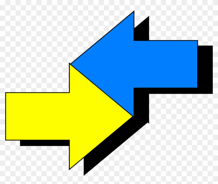 Illustration Of Intersecting Arrows Two Arrows Pointing At Each Other