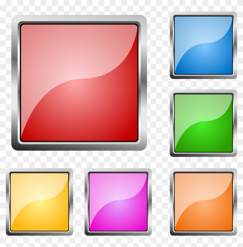Clipart - Square Buttons Png - Full Size PNG Clipart Images Download