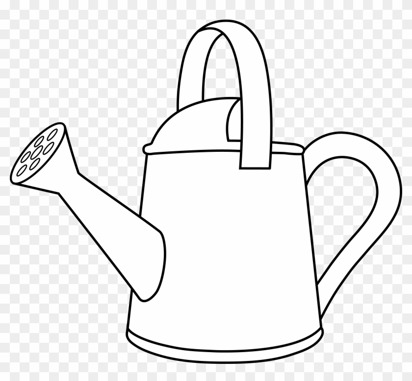 Watering Can Lineart To Color In - Watering Can Coloring Pages - Full ...
