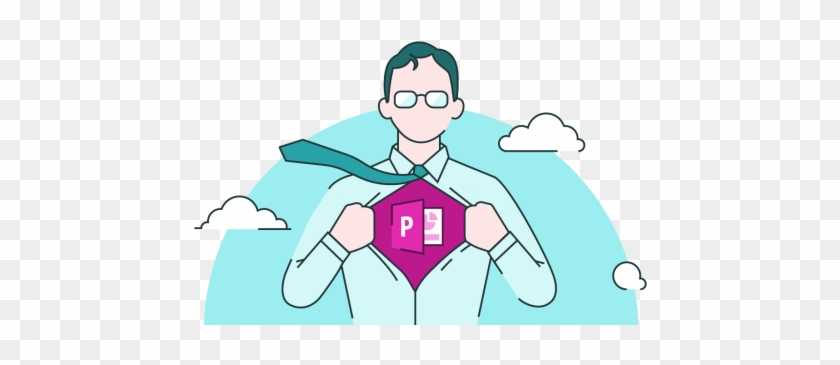 Powerpoint Productivity - Cartoon - Full Size PNG Clipart Images Download