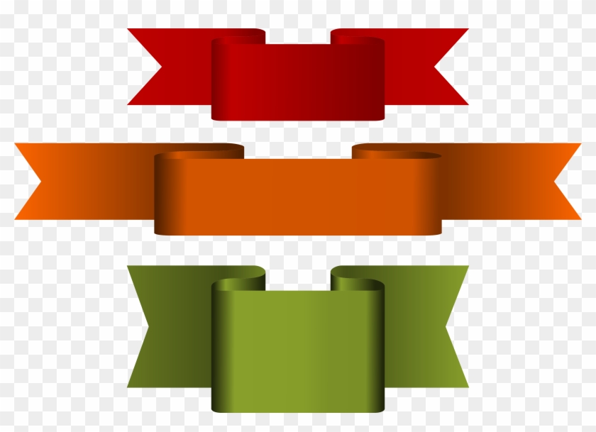 Scroll Banner Clip Art - Colored Transparent Banner Ribbon - Full Size ...