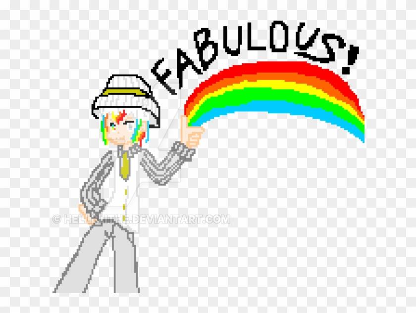 Fabulous Rainbow Guy By Hellblithe - Illustration - Full Size PNG ...
