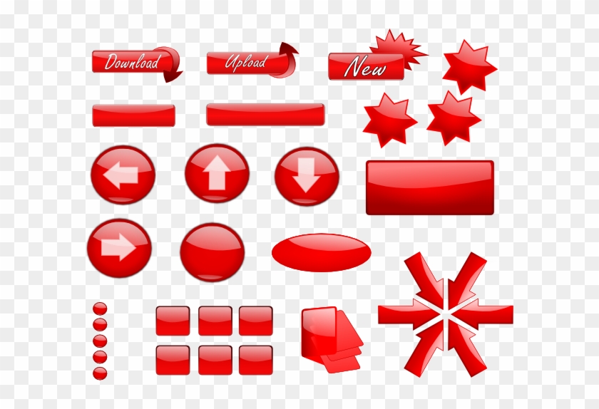 Red Buttons - Full Size PNG Clipart Images Download