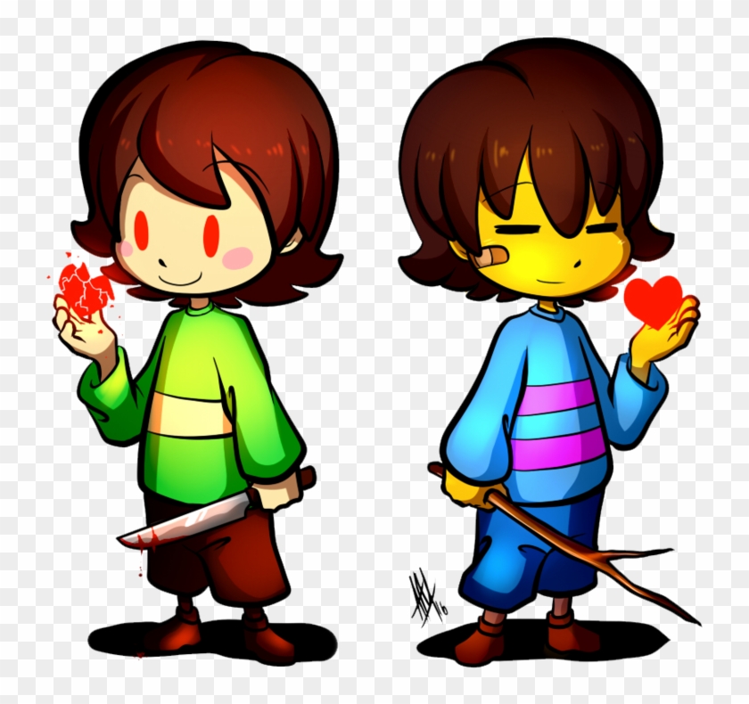 Let's Draw Frisk Chara By Smudgeandfrank - Chara - Full Size PNG ...