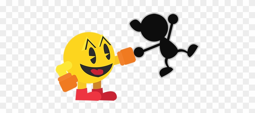 Chibi Pac-man And Mr - Pacman And Mr Game And Watch - Full Size PNG ...
