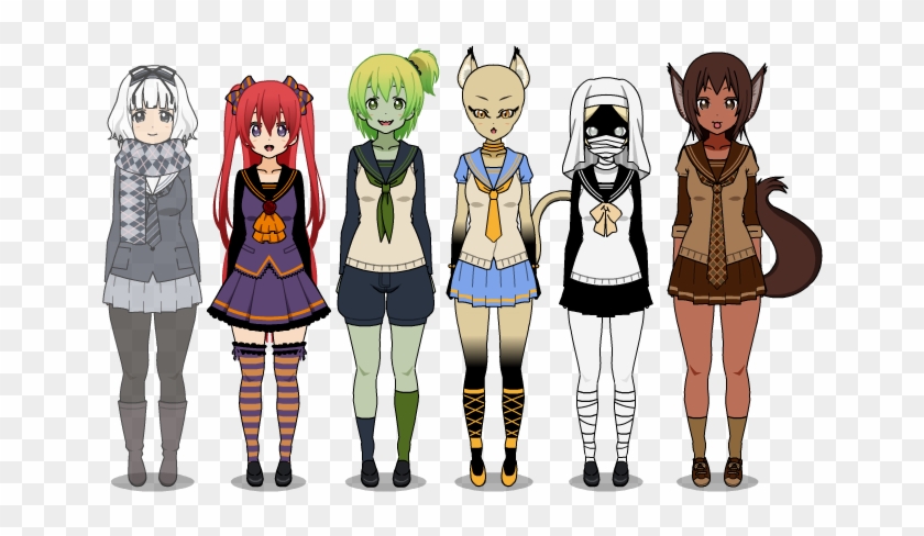 Monster Girls By Cheyenneskye - Cartoon - Free Transparent PNG Clipart ...