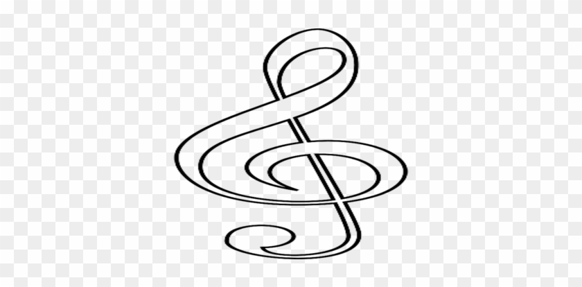 Music Treble Clef Staff Coloring Trend Medium Size - Drawing Of A Music ...