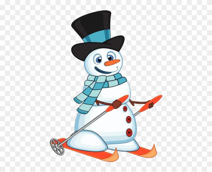 Snowman Skiing Clip Art - Snowman Skiing Clip Art - Free Transparent ...