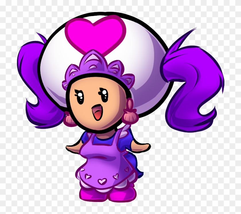 Toad Waitress By Violetlynx - Paper Mario Toad Waitress - Full Size PNG ...