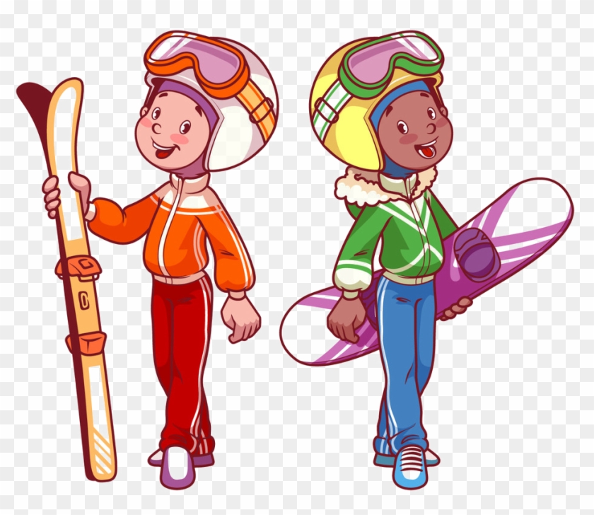 Skiing Snowboarding Clip Art - Skiing Snowboarding Clip Art - Free ...