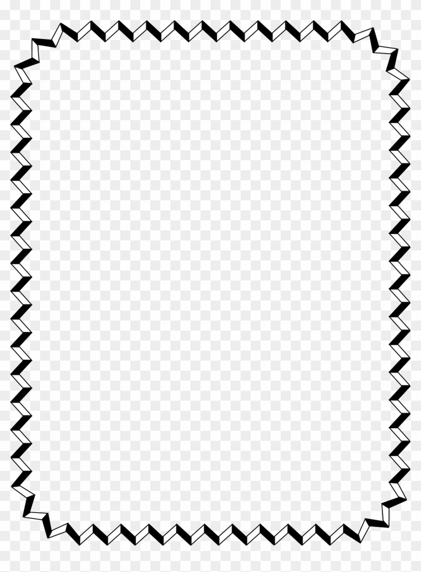 Big Image - Waves Page Border Black And White - Full Size PNG Clipart ...