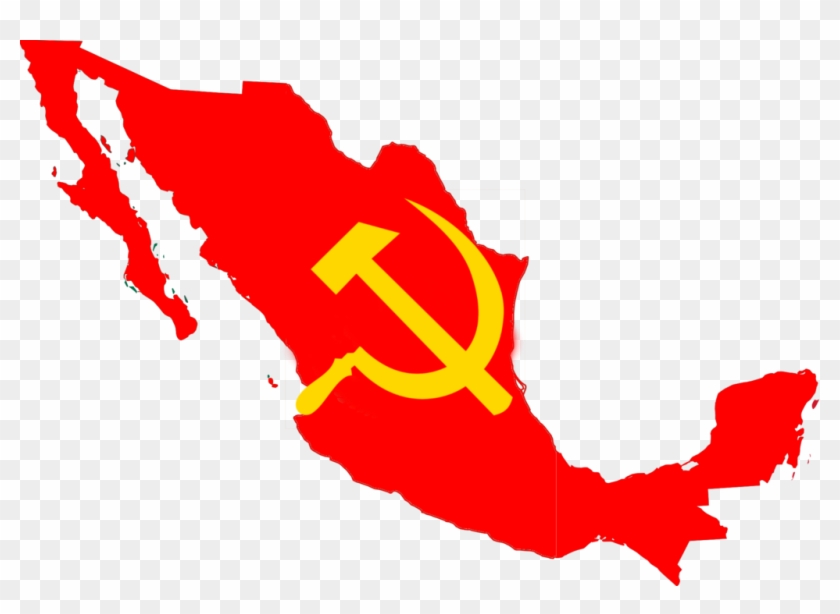Flag Map Of The Mexican Soviet Socialist Republic By - Mexico Map ...