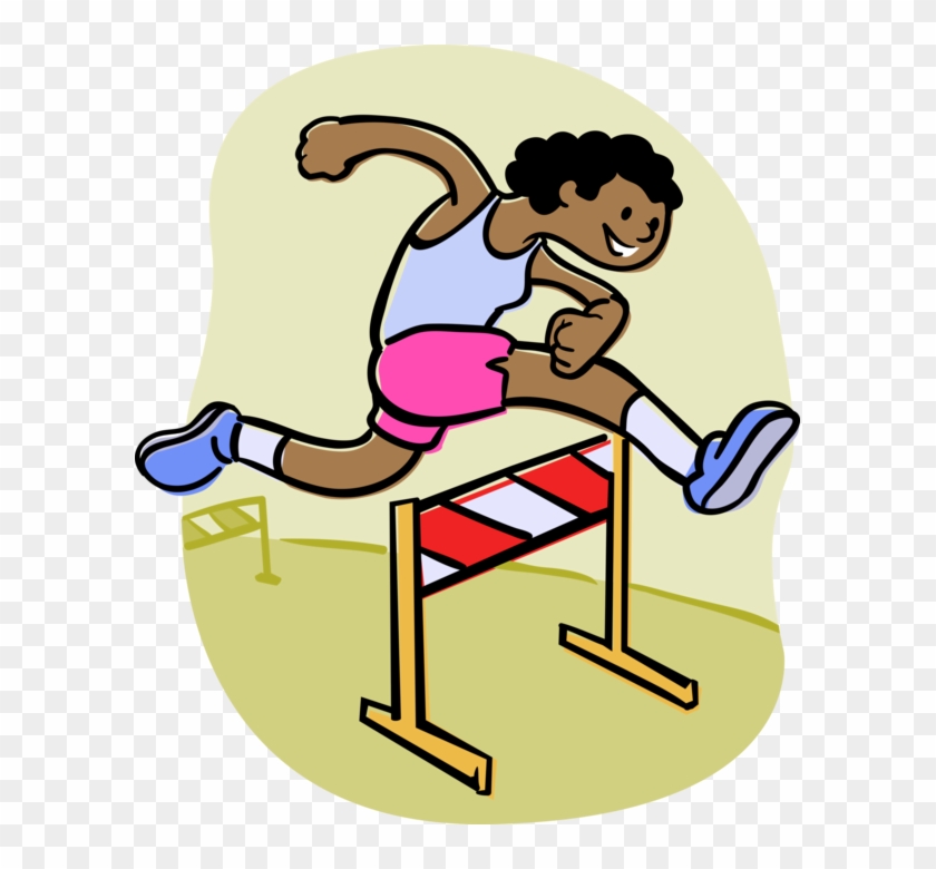 Vector Illustration Of Track And Field Athletic Sport - Clipart Athlete ...