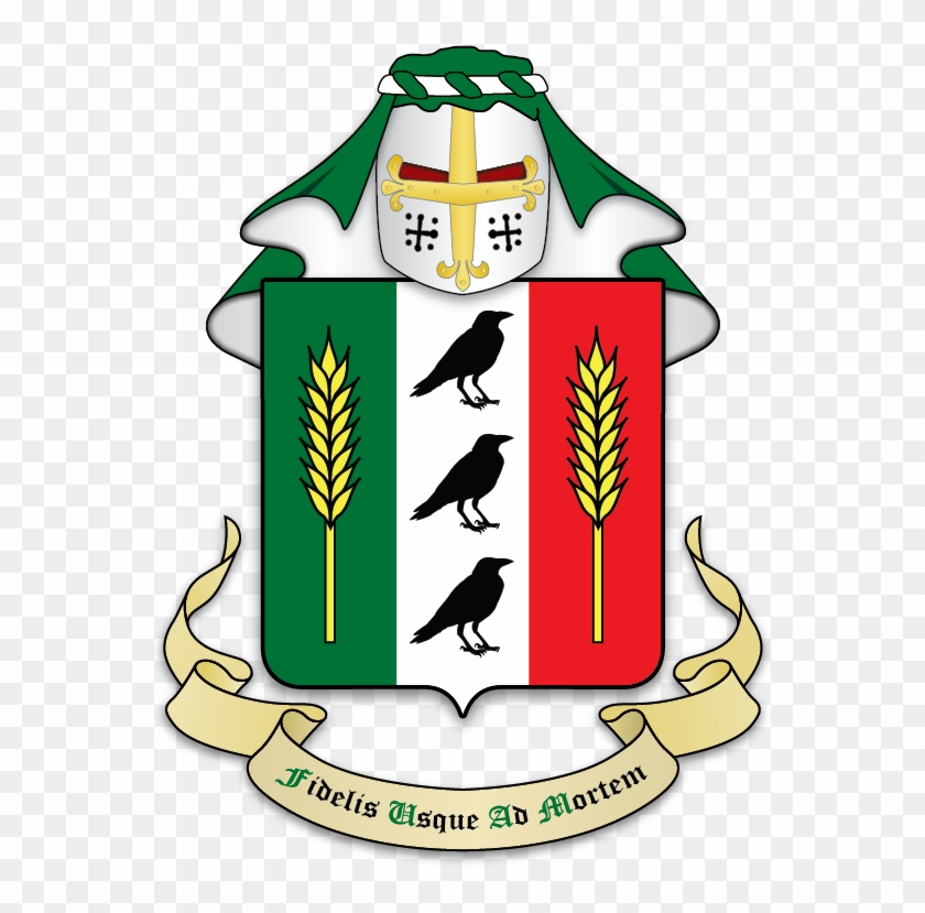 Tierced Per Pale, Vert, Argent And Gules, In Dexter - Emblem - Full ...