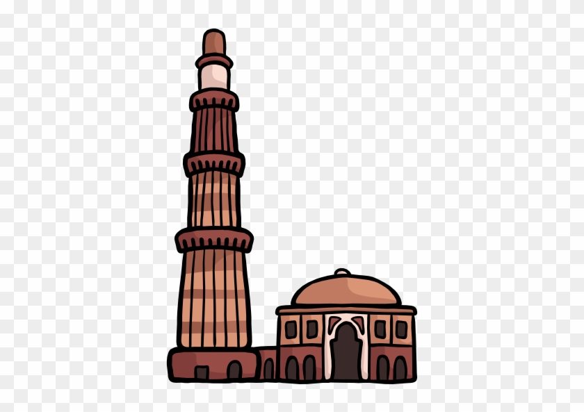 Qutb Minar Free Icon - Qutub Minar Vector Png - Full Size PNG Clipart ...
