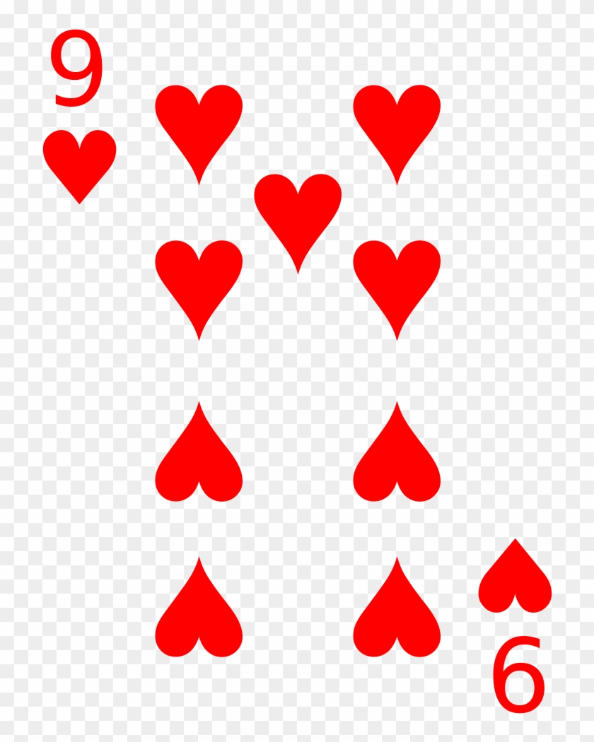 Cards 9 Heart - 9 Of Diamonds Card - Full Size PNG Clipart Images Download