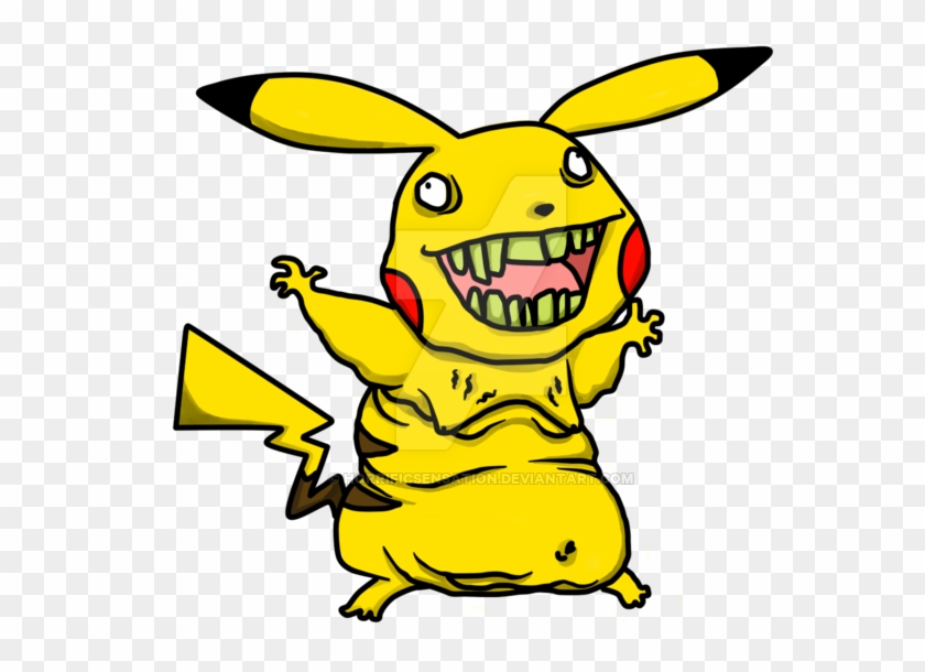 Fat Pikachu By Horrificsensation - Cartoon - Full Size PNG Clipart ...