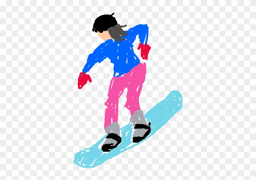 Animated Snowboarding Clipart