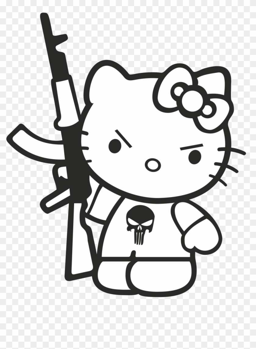 Hello Kitty Sticker Decal Firearm Ak-47 - Hello Kitty Sticker Decal ...
